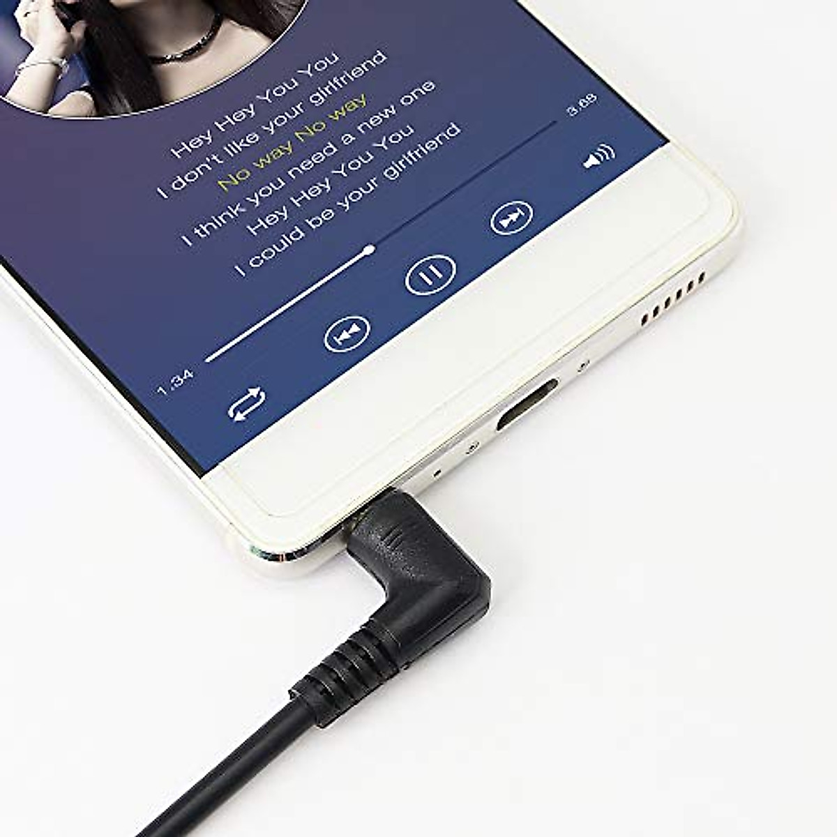 SinLoon 3.5mm TRRS Cable, (2-Pack) Gold Plated 90 Degree Right & Left Angled 3.5mm Stereo 4-Pole Male to Male Auxiliary Audio Cable for Smartphones,Tablets,Players Microphone(4-P,9inch)