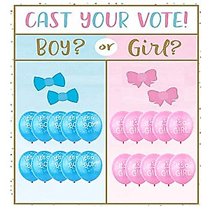 Gender Reveal Balloons,50 Pcs Pink Blue White Latex Balloons For Baby Shower Gender Reveal Supplies and Decorations