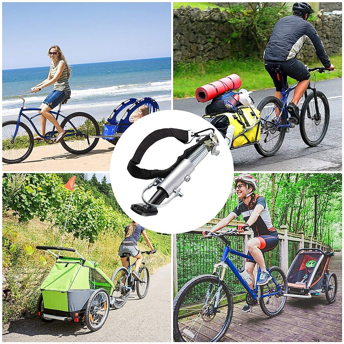 BESPORTBLE Universal Bike Trailer Hitch Quick Release Steel Linker Bicycle Trailer Hitch Adapter Attachment