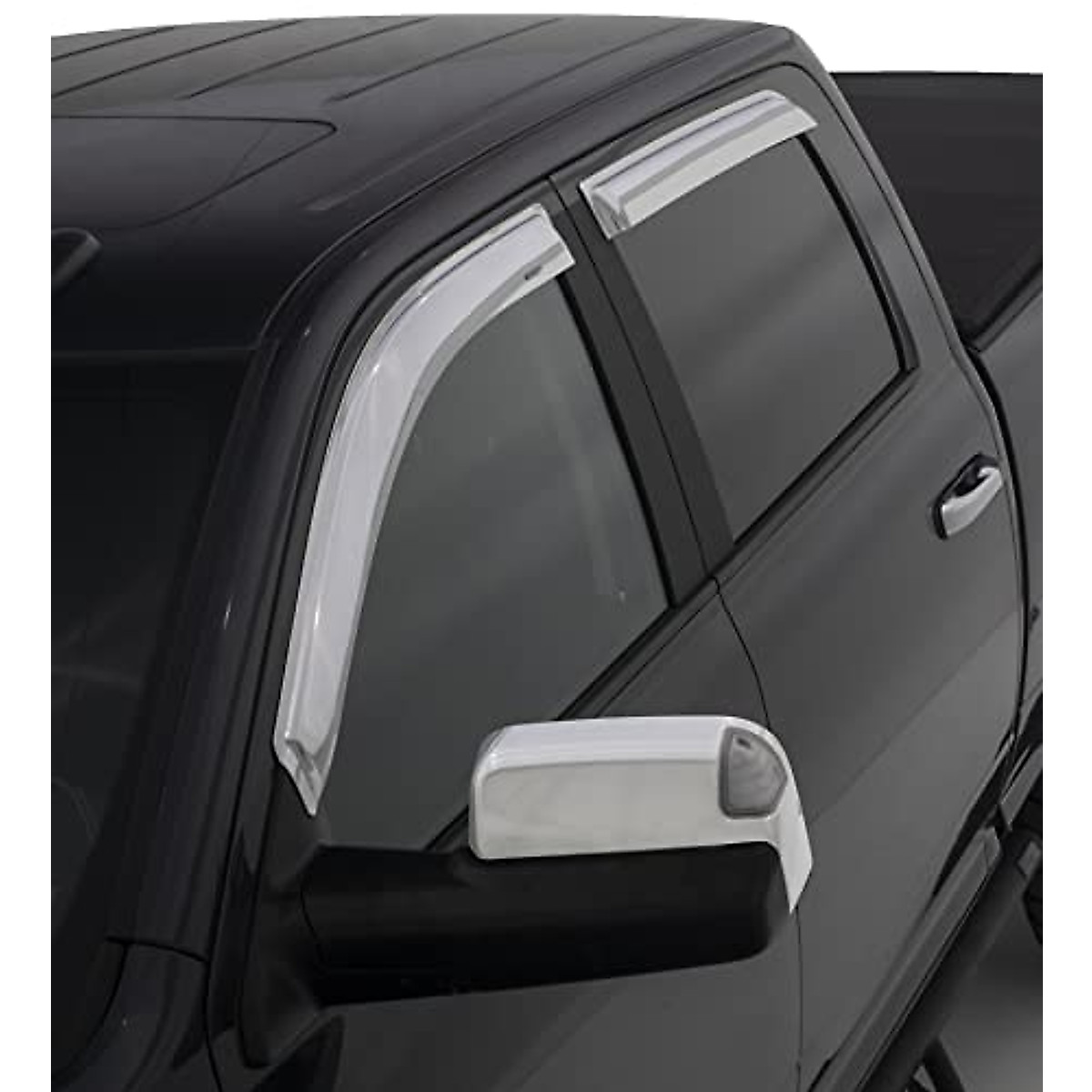 Stampede | Tape-Onz Sidewind Deflectors | 2010 - 2017 GMC Terrain - Polished/Chrome, 4 Pcs. | 6089-8