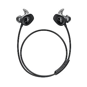 Bose SoundSport, Wireless Earbuds, (Sweatproof Bluetooth Headphones for Running and Sports), Black