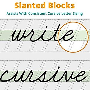 Channie's Visual Cursive Notebook 120Pages Easy to learn Practice Cursive Size 8.5” x 11”