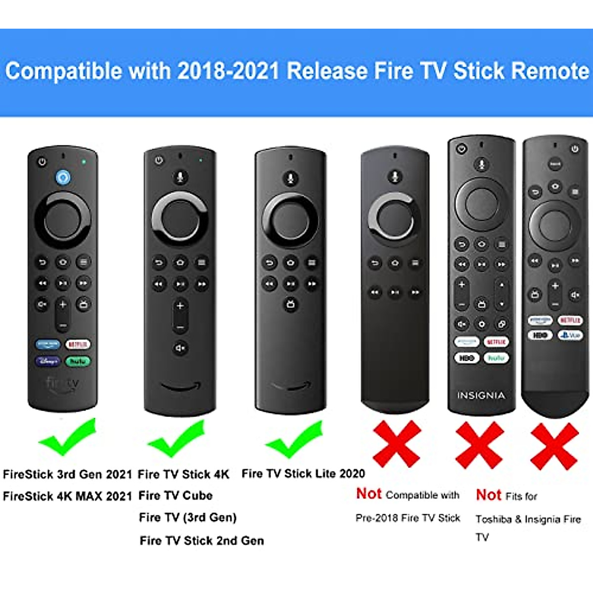 2 Pack Glow Remote Cover for Fire TV Stick 4K Max/3rd Gen/4K/(Lite/Cube 1st and 2nd Gen) Alexa Voice Remote 4K Max/3rd Gen 2021 Silicone Remote Cover Case Sleeve Skin Glow in The Dark - Green Blue