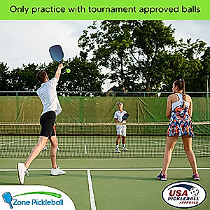 ZONE PICKLEBALL Neon Green Outdoor Pickleballs | USAPA Approved | 40 Holes | Durable | 6 Pack|