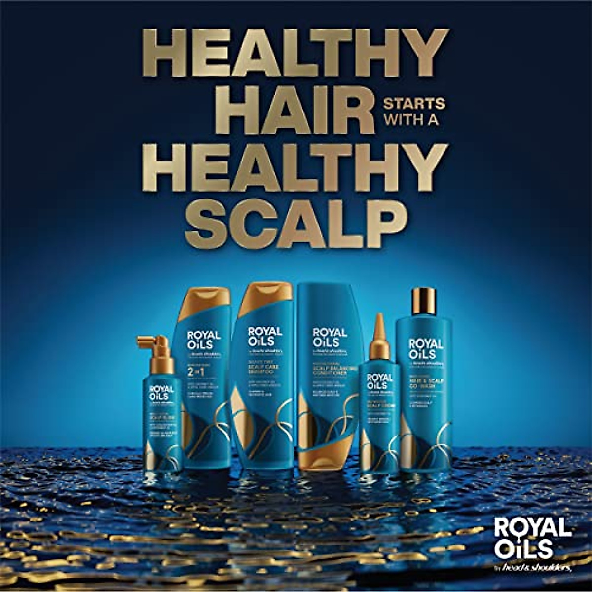Head & Shoulders Royal Oils Shampoo and Conditioner Set �� Includes Anti-Dandruff Scalp Care Shampoo (12.8 Fl Oz.) & Moisture Renewal Scalp Balancing Conditioner, Hair Treatment for Curly & Coily Hair