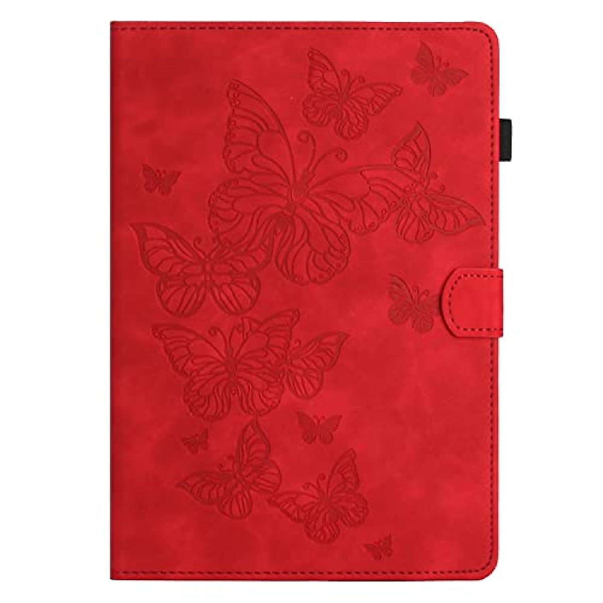 Slim Tablet Case Compatible with Kindle Fire 7 Case 2019/2017/2015,Vintage Premium Leather Case Folding Stand Folio Cover Protective Cover with Card Slot/Auto Sleep Wake (Color : Vermelho)