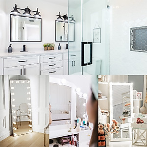 Marxlait 10 Pack Dimmable G25 Globe Light Bulbs LED, 6W=40W Replacement, Daylight White 5000K, E26 Medium Base, Ideal for Bathroom Vanity, Makeup Mirror or Sputnik Light, 120V, Round Light Bulbs