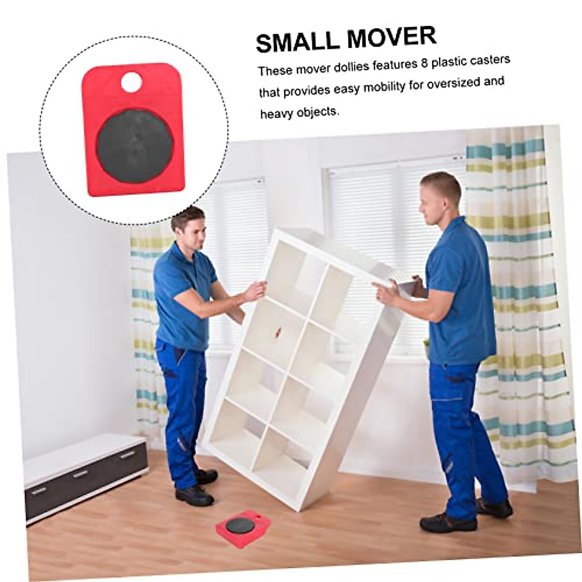 CUBTOL 6 pcs Heavy Multi-Wheel Moving Move Safe Furniture Easy Mover Appliance Plate Slider to Wheel Small and Movers Couche Mobile Tool System Wheels Mover's for Refrigerator Plastic