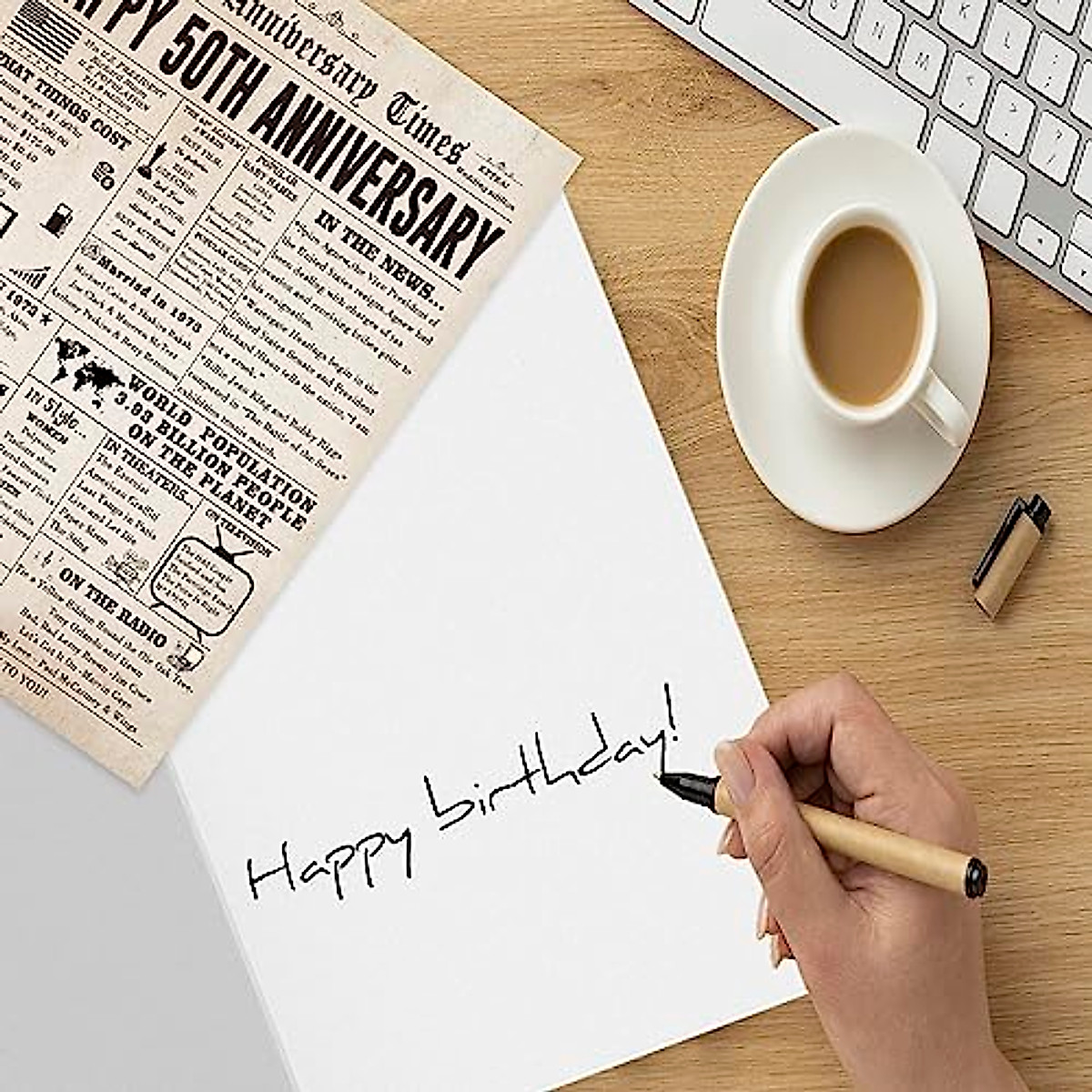 VvOoOvV Happy 50th Anniversary Cards Gifts for Mom Dad, Funny 50th Anniversary Birthday Decorations for Men Women, Large 50th Wedding Anniversary Card for Him Her