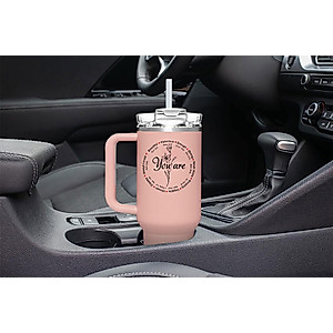 DOUBLECHILD Mothers Day Gifts for Mom, Women - Christian Gifts for Women, Mom, Grandma - Inspirational Gifts - Religious Gifts for Women - You Are 40oz Tumbler with Handle