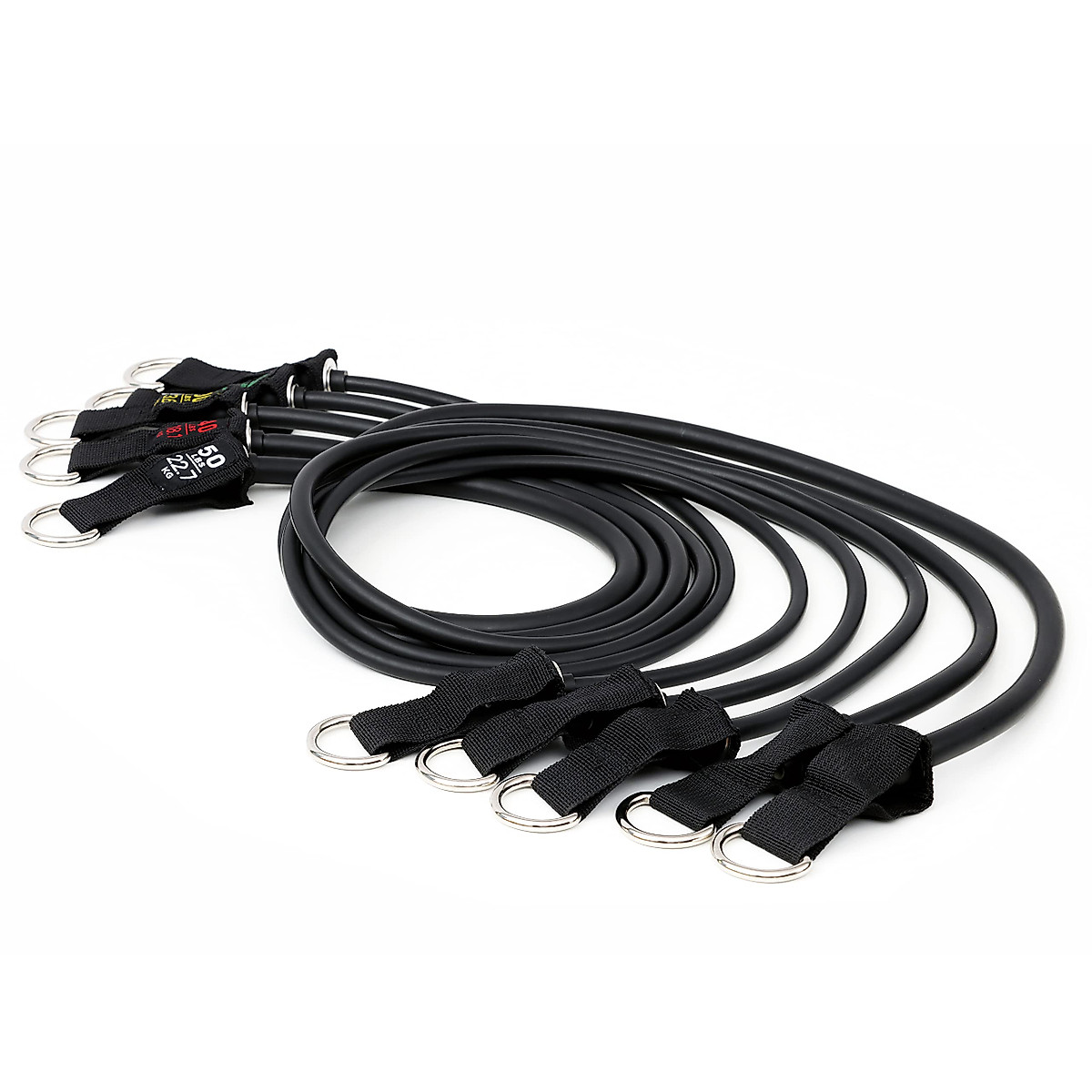 Sunny Health & Fitness Premium Resistance Band Set with Door Anchors, Wrist Straps, Handles & Carry Bag – Exercise Stretch Bands for Strength Training, Muscle Recovery, Yoga and More - NO. 089-COMBO