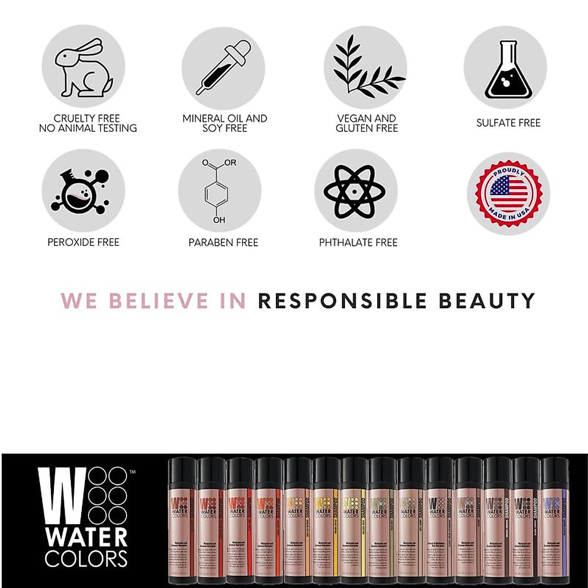 Watercolors Semi Permanent Color Depositing Shampoo. Sulfate & Paraben Free to Maintain & Enhance Hair Color 8 fl oz - FLUID FIRE