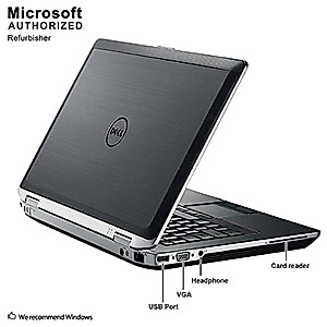 Dell Latitude E6420 14.1in HD Business Laptop Computer, Intel Quad-Core I7-2760QM up to 3.5GHz, 8GB RAM, 128GB SSD, DVD, HDMI, Windows 10 Professional (Renewed)