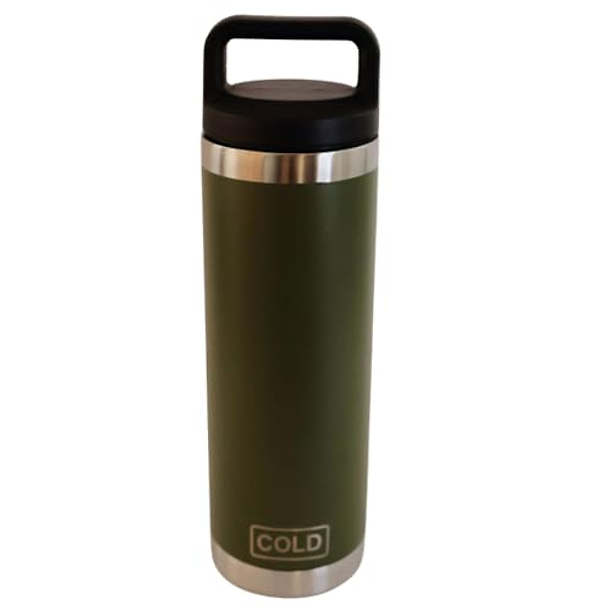 18oz Metal Water Bottle Stainless Steel Sport Bottle Insulated Travel Water Bottle (Olive Green)