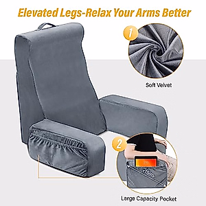 Vekkia Large Lightweight Bed Reading Pillow, Back Support Pillow for Sitting up in Bed, New Rest Chair Pillow for Relaxing, Reading, or Watching TV-24in