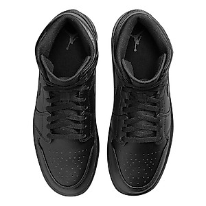 Jordan Mens Air 1 Mid 554724 093 "Triple Black - Size 10