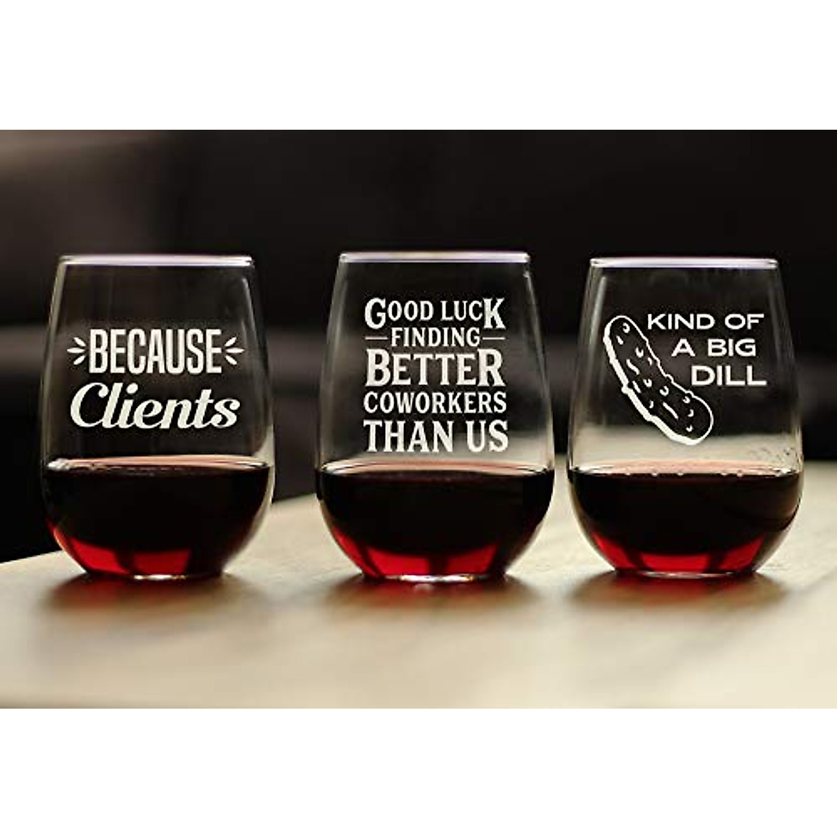 Good Luck Finding Better Coworkers Than Us - Funny Stemless Wine Glass Gift for Coworker - Fun Unique Office Gifts