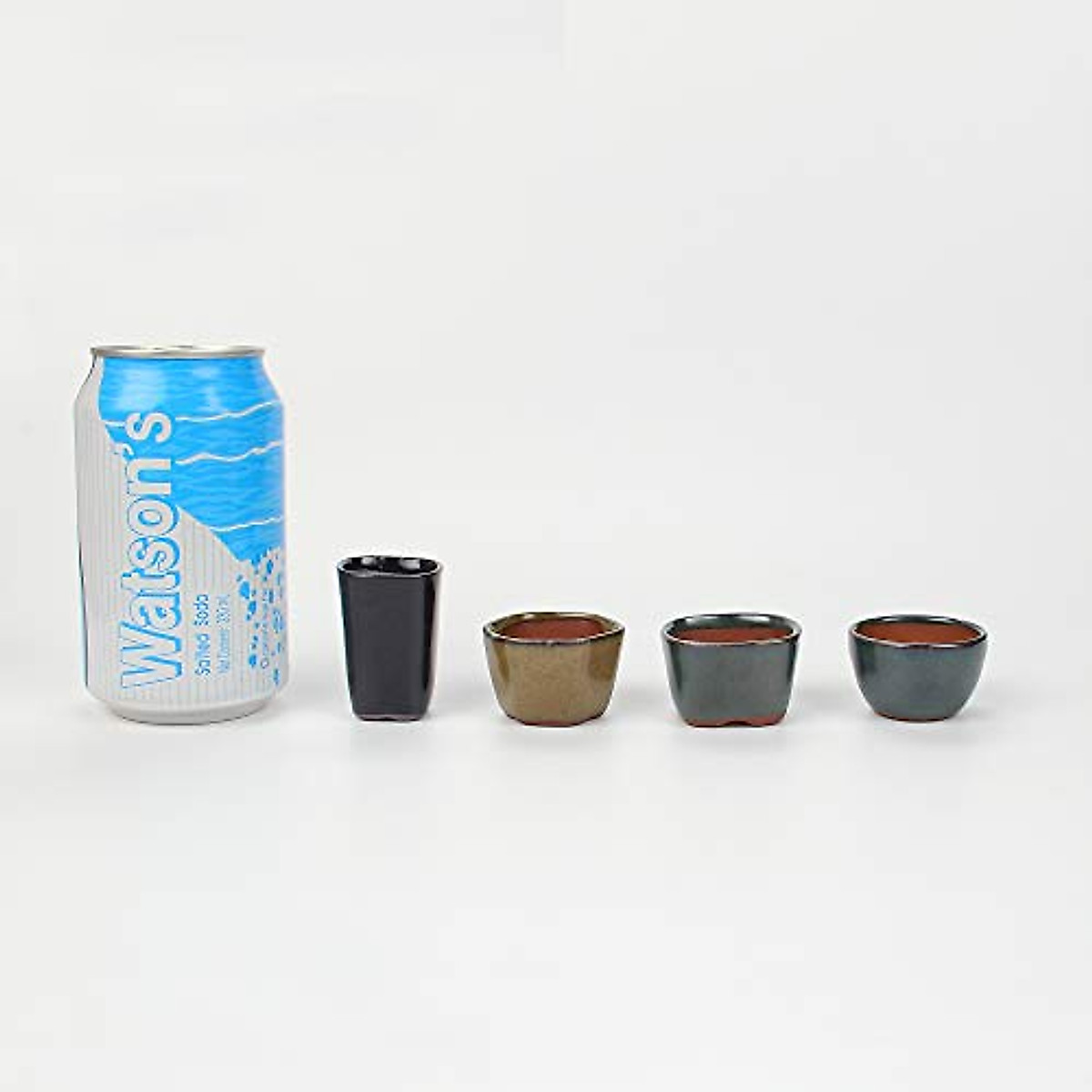 Happy Bonsai 12 Mini Glazed Pots 1.4 Inch