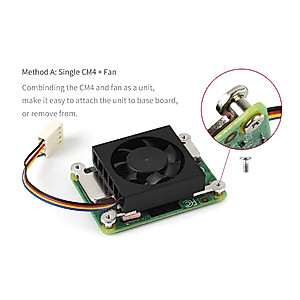 for Compute Module 4 3007 Cooling Fan 5V CPU Cooling Fan Cooler Radiator with Thermal Tapes, Low Noise, PWM Speed Adjustment