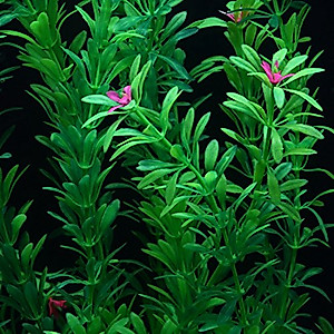 Tacobear Artificial Silk Aquarium Plants Live Fish Tank Plants Aquarium Fish Tank Decorations Betta Fish Tank Accessories Aquatic Plants (20 inch)