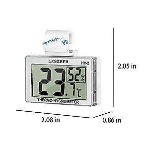 GXSTWU Reptile Hygrometer Thermometer LCD Display Digital Reptile Tank Hygrometer Thermometer with Hook Temperature Humidity Meter Gauge for Reptile Tanks, Terrariums, Vivarium (2 Packs)