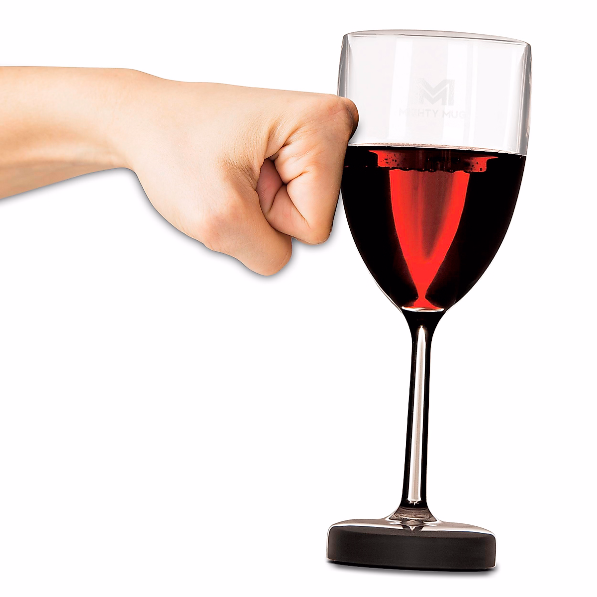 Mighty Mug No Spill Wine Glass (Set of 2), Crystal Clear Unbreakable Tritan Plastic, BPA Free, Smartgrip Technology, 14oz