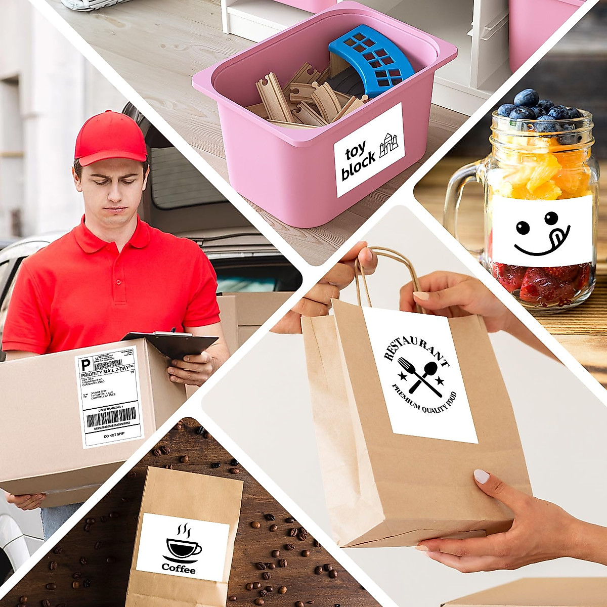 NineLeaf 3 Roll (6600 Labels) Compatible for Dymo 1744907 Internet Postage Label 4" x 6" Mailing Address Shipping Multipurpose Labels for Label Writer 4XL Zebra Desktop Printers, NOT FIT 550 & 5XL