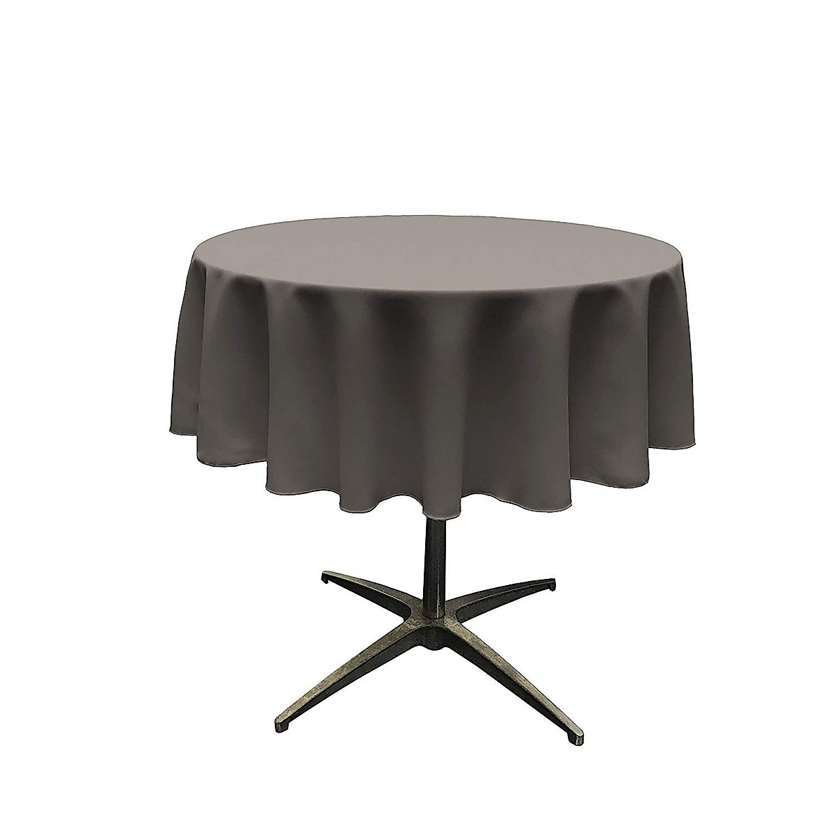 Backdrop King Inc, Round Polyester Poplin Seamless Tablecloth 36" / Overlay, Good for Small Coffee Table (Charcoal)