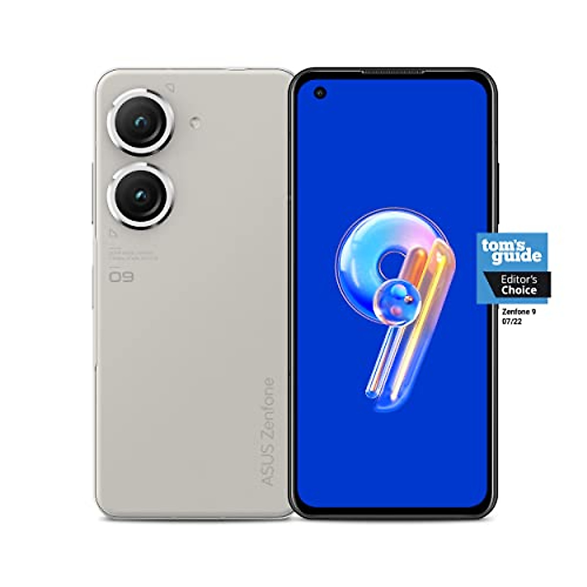 ASUS ZenFone 9 Cell Phone 5.9” FHD AMOLED, 4300mAh Battery, 50MP/12MP Dual Camera, 8GB RAM, 128GB, 5G LTE Unlocked Dual SIM, White, AI2202-8G128G-WH [US Version] (Renewed)