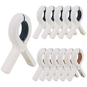 CCINEE 12 Pack Beach Towel Clips for Beach Chairs Cruise, Plastic Clothespins Towel Holder Clips Laundry Clothespins Heavy Duty Hanging Rack