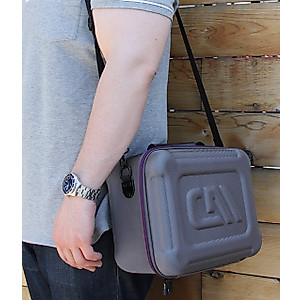 CASEMATIX Hard Shell Travel Case Compatible with Oculus Quest 2 - Protective Travel Case for VR Headset and Controllers with Impact-Absorbing Foam, Shoulder Strap and Zipper Accessory Storage
