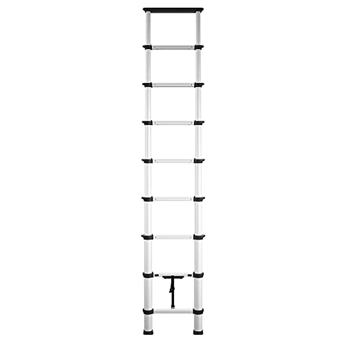 COSCO SmartClose 8.5-ft Telescopic Ladder, 300 lb. Weight Capacity, ANSI Type 1A Rating (Aluminum), 12 ft Reach Height
