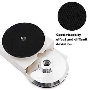 BSRTTOOL 4 Inch Aluminum Backer Pad - Hook Loop Backing Pad 5/8"-11 Thread Angle Grinder Use (4 INCH)