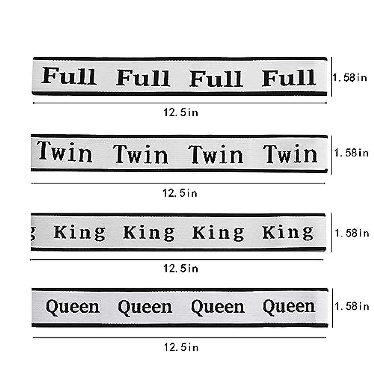 4Pcs Bed Sheet Organizer Bands Sheets Labels for Elastic Bedding Linen Closet Storage Foldable Sheet Set Organizer Sheet Keeper Band (Queen)