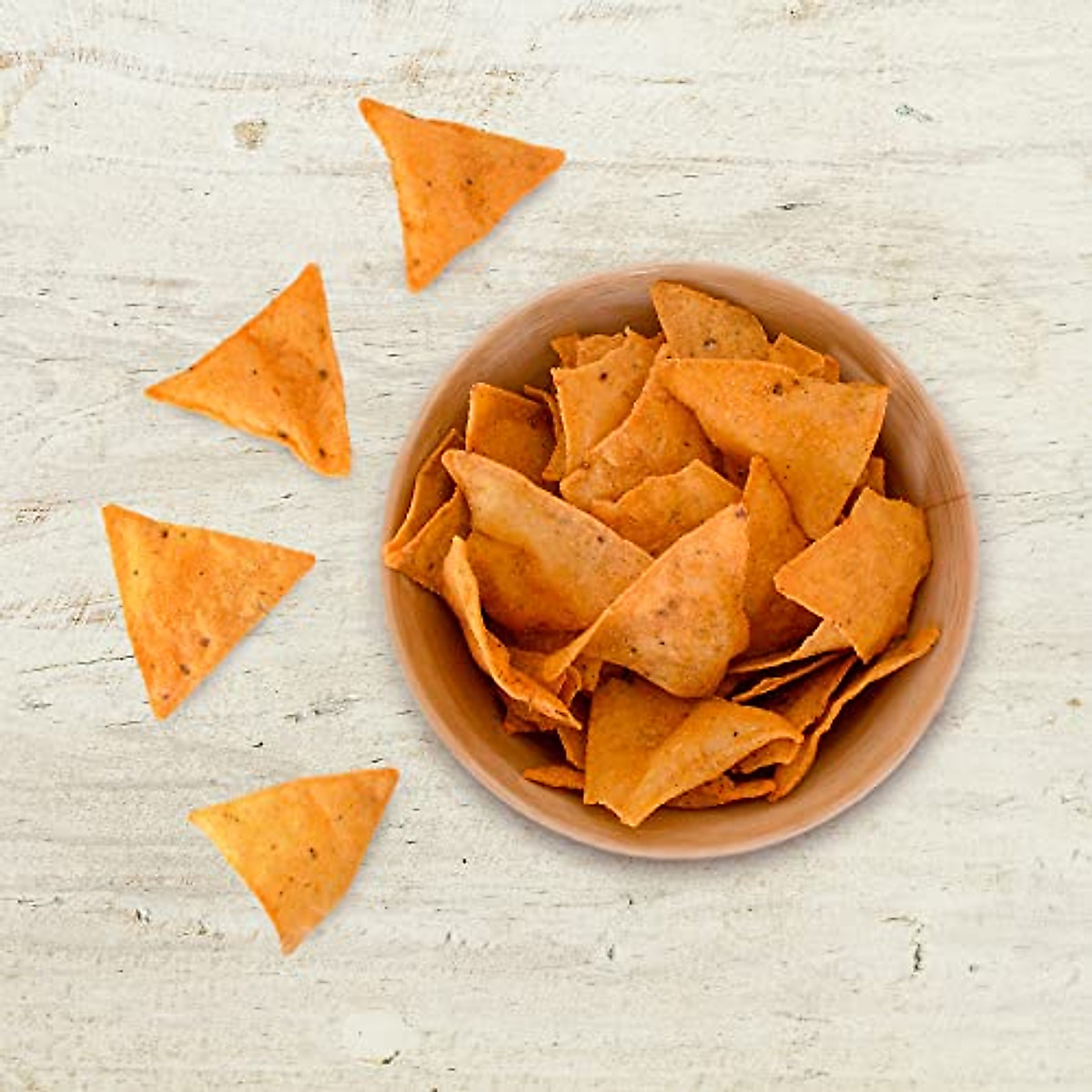 Consistently Creative 6-inch Melamine Bowl, 6 Bowl Set in Cream with Wood, Break Resistant Melamine Bowl