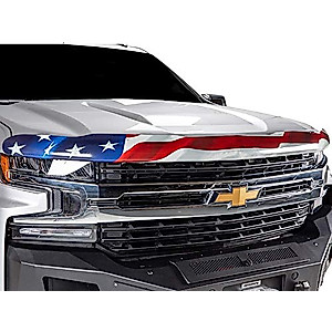 Stampede | Vigilante Hood Protector - High Profile / American Flag (no Eagle) | 2009-2018 Dodge Ram 1500, ( Excludes Rebel Models), 2019-2023 Ram 1500(Classic Body Only | 2259-41