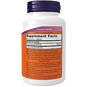 NOW Supplements, CoQ10 (Coenzyme Q10) 100 mg, Pharmaceutical Grade, Cardiovascular Health*, 150 Softgels