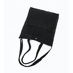 Jeelow Canvas Tote Handbag Crossbody Shoulder Bag With Front Pocket For Men & Women (Cream 2 Way)