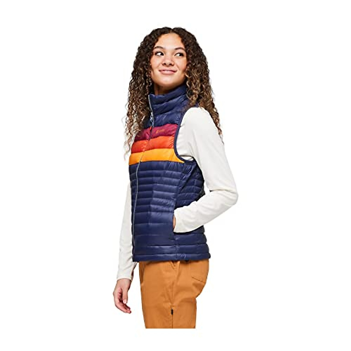 Cotopaxi Fuego Down Vest - Women's Maritime & Raspberry Stripes Medium