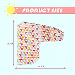 Little Dimsum Full Sleeved Feeding Bib 2 Pack,Baby & Toddler Waterproof Bib Apron,Food Protection Large Pocket Eating Smock 6-36 Months