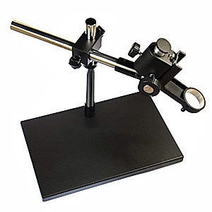 HAYEAR Heavy Boom Stereo Metal Table Stand Universal Large Platform for Industrial Microsocpe 50MM Lens Holder Ring Support Go Up Down and Forward Movable 3D Mode Adjust