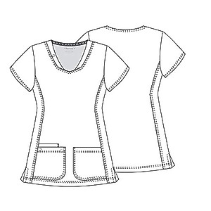 HeartSoul Break on Through Women Scrubs Set Shaped V-Neck Top 20710 & Drawstring Pant 20110 (Grape M/M)