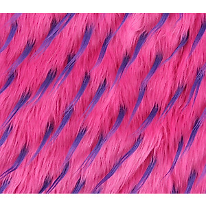 2 Tone Spike Faux/Fake Fur Fuchsia Purple Fabric / 60" Wide/Sold by The Yard