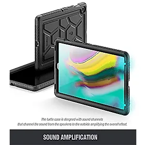 Poetic TurtleSkin Heavy Duty Case Designed for Galaxy Tab S5E 10.5 Inch (SM-T720/T725) 2019 Release, Rugged Shockproof Drop Protection Kids Friendly Protective Silicone Cover Case, Black