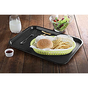 New Star Foodservice 24333 Fast Food Tray, 10.5 x 13.5, Black, Set of 12
