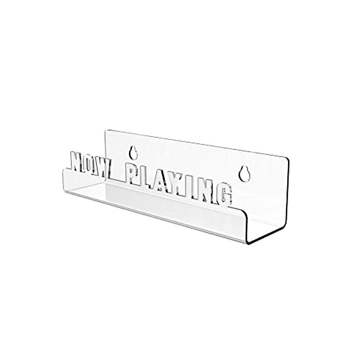 Boloyo Wall Mount Now Playing Vinyl Record Stand, Acrylic Vinyl Record Storage Shelf, Record Display Stand for Vinyl Records and LP Record Floating Shelves Record Storage Holder(Clear)