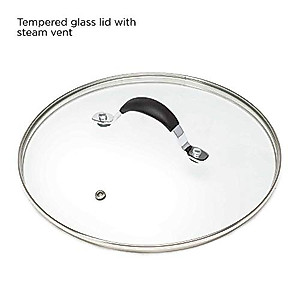 Ecolution Impressions Hammered Nonstick Pots and Pans Set, Dishwasher Safe Cookware with Riveted Stainless Steel Handles, 10-Piece, Copper