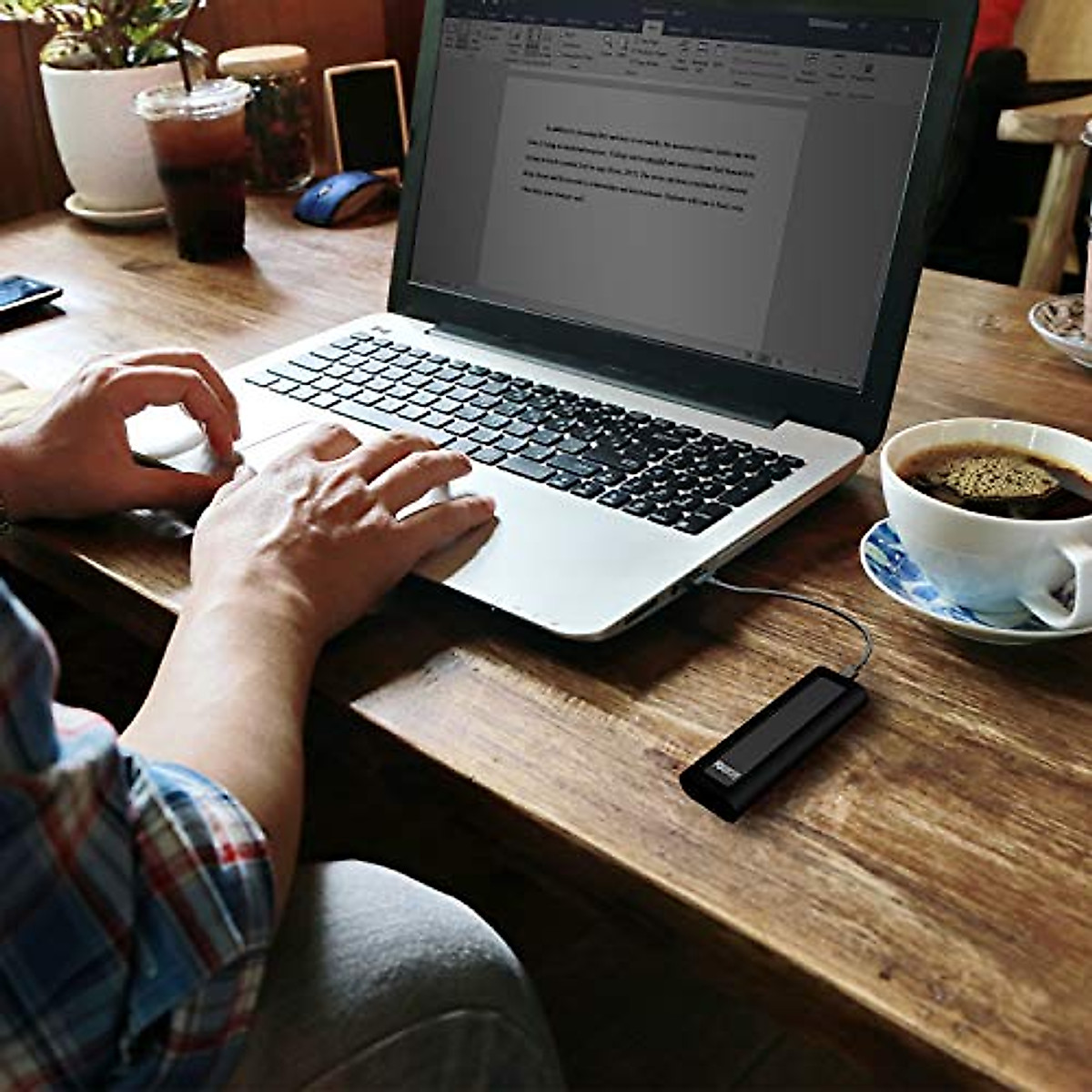 Fantom Drives External SSD 1TB - 1050MB/s Read and Write, USB C and USB A, NVMe, Fortified by Aluminum and Silicone Bumper, Extreme Mini, UCX-1000N