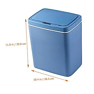 HOMOCONO Smart Trash Can Electronic Sensor Waste Bin Bins with Lids Kitchen Trash Can Automatic Garbage Bin Trash Can Dispenser Containers with Lids Motion Sensor Trash Can Plastic Blue