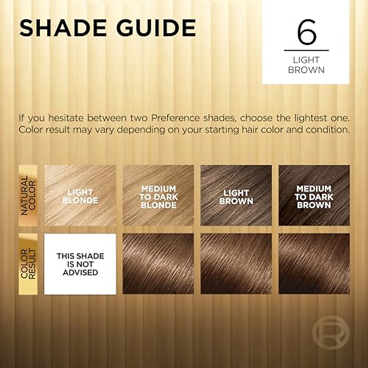 L'Oreal Paris Superior Preference Fade-Defying + Shine Permanent Hair Color, 6 Light Brown, Pack of 1, Hair Dye